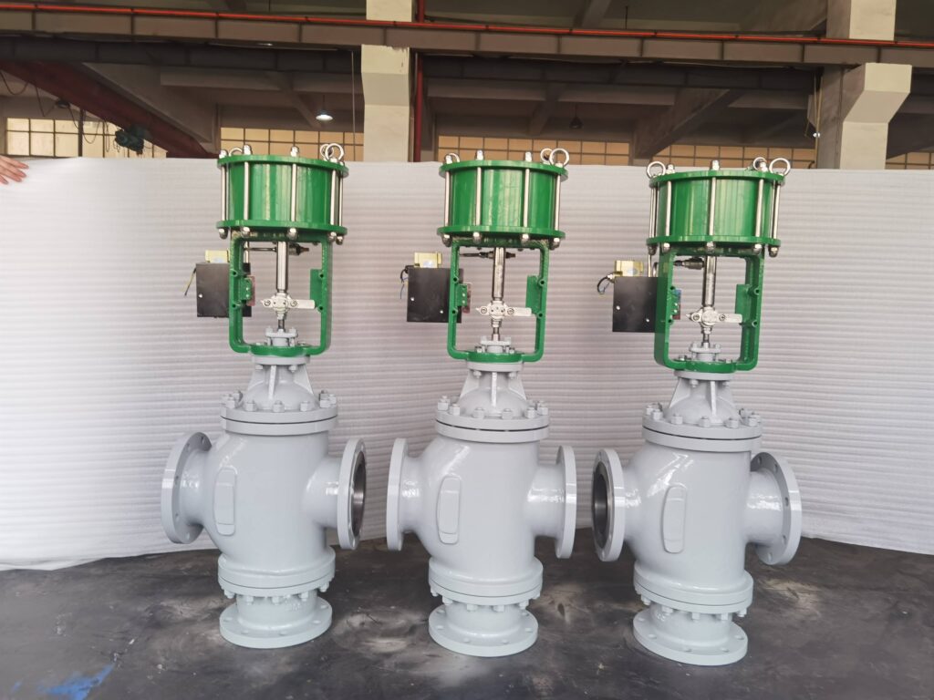 DN150 150LB WCC Pneumatic 3-Way Diverting Type Globe Control Valves ...