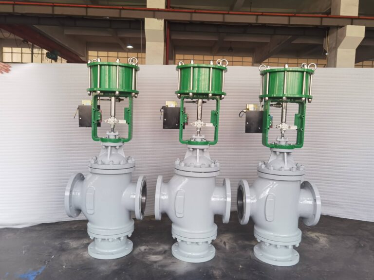 DN80 150LB WCB Pneumatic 3-Way Diverting Type Globe Control Valves ...