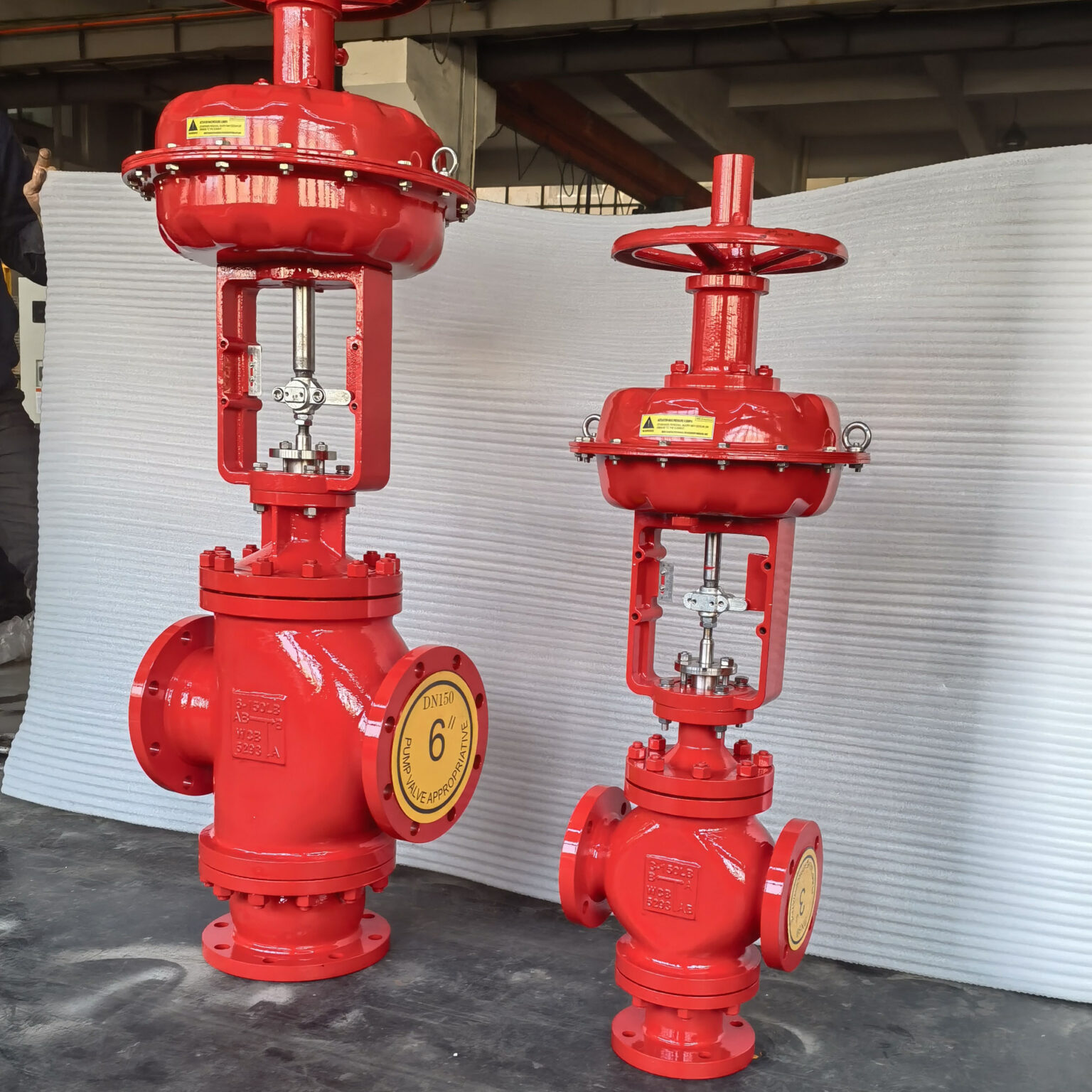 DN80 150LB WCB Pneumatic 3-Way Diverting Type Globe Control Valves ...