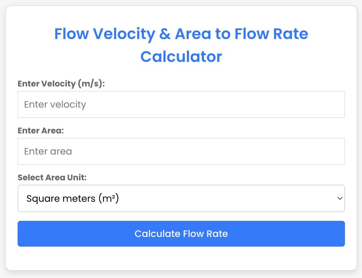 Flow Calculators – THINKTANK