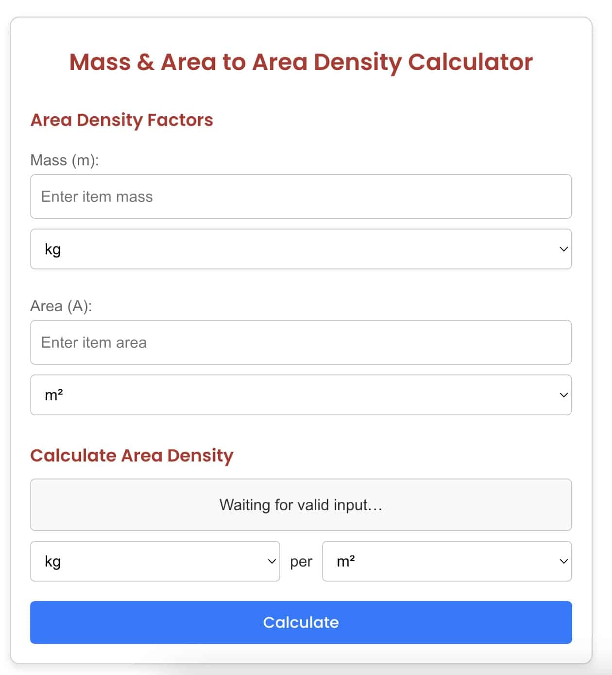 Density Converter & Calculator – THINKTANK