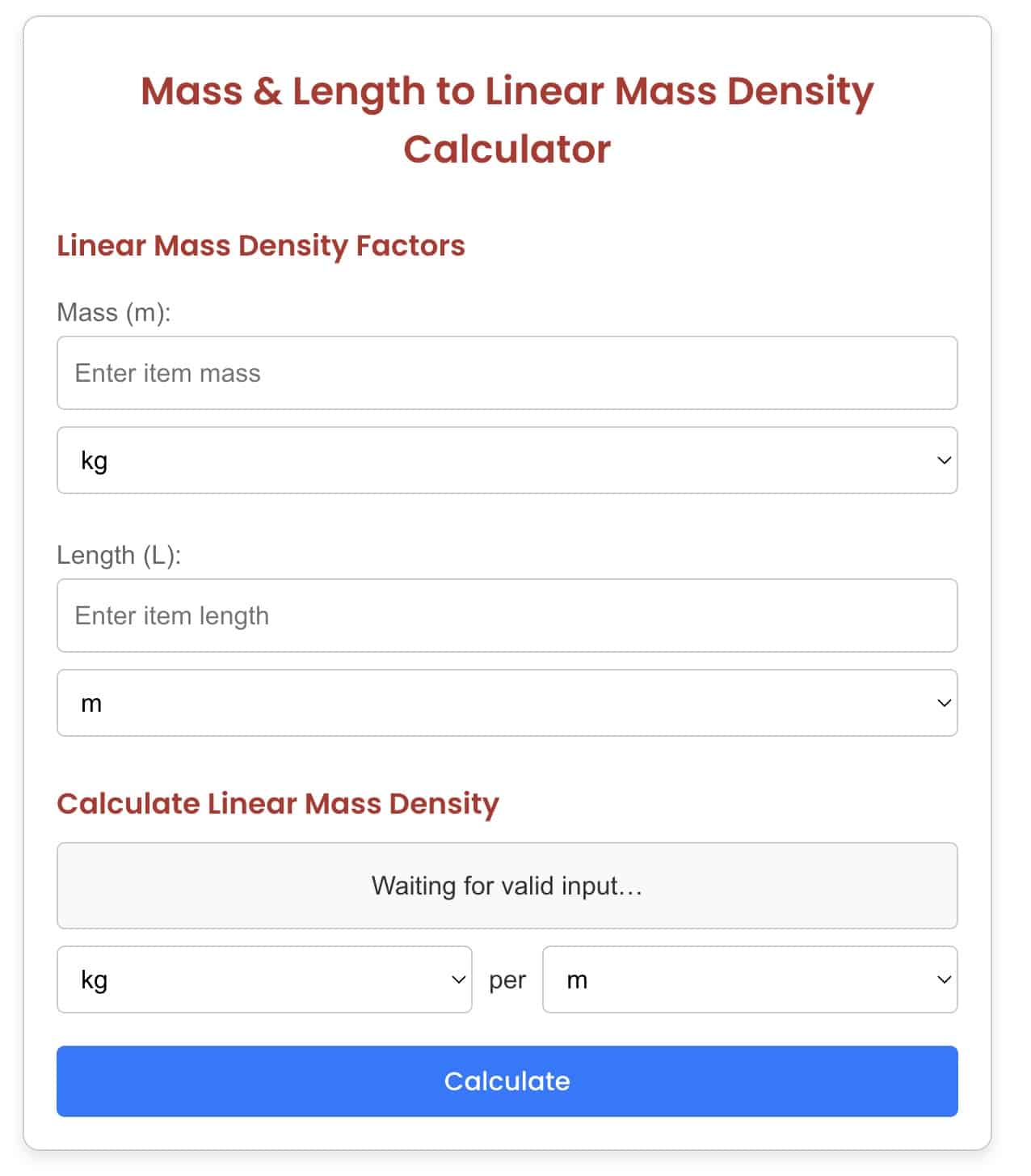 Density Converter & Calculator – THINKTANK
