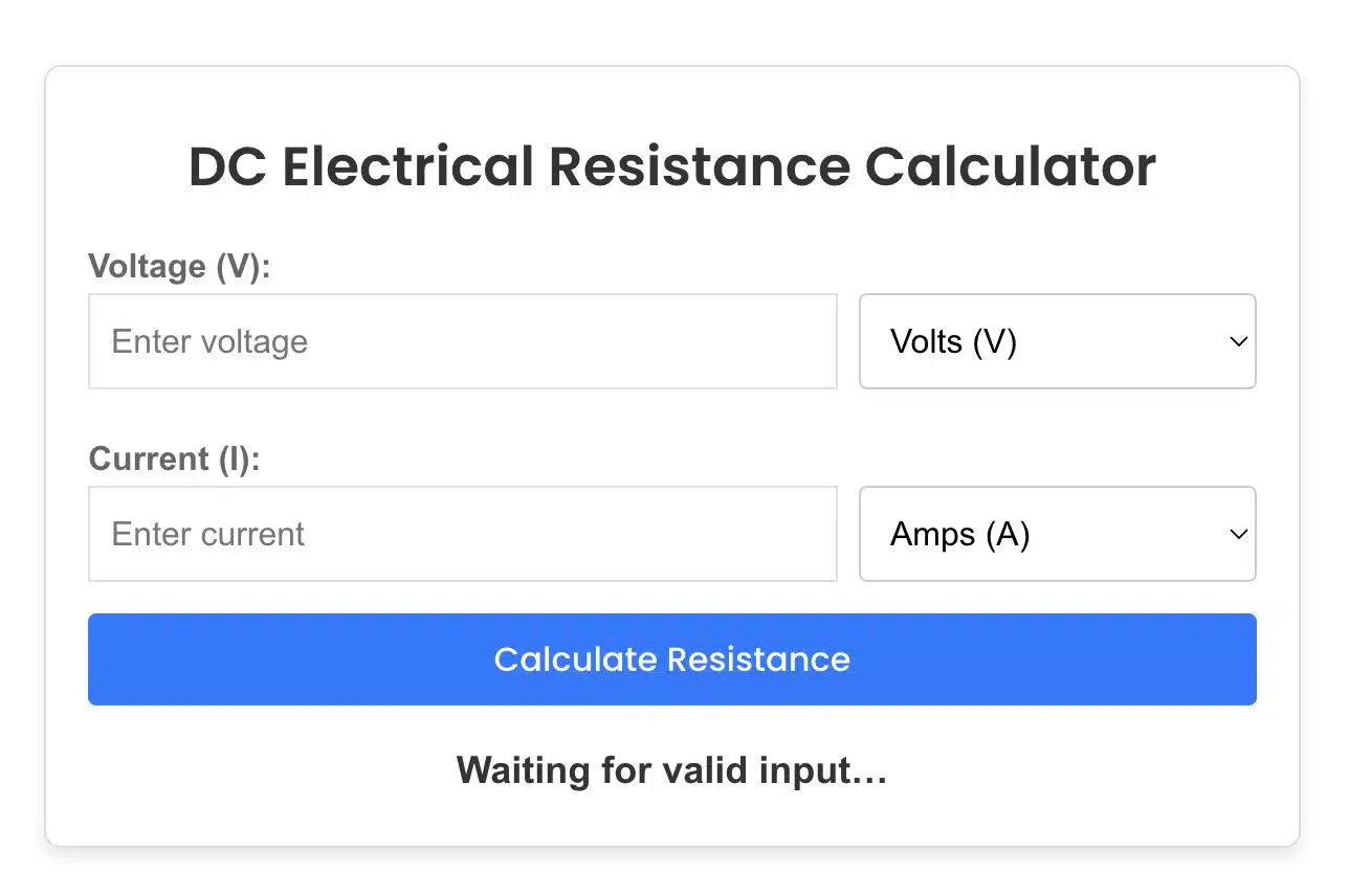 Voltage & Current to DC Power Calculator – THINKTANK
